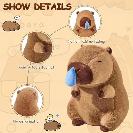 Capybara Knuffel - Capibara Knuffel - Knuffeldier - Speelgoed - Cadeau ...