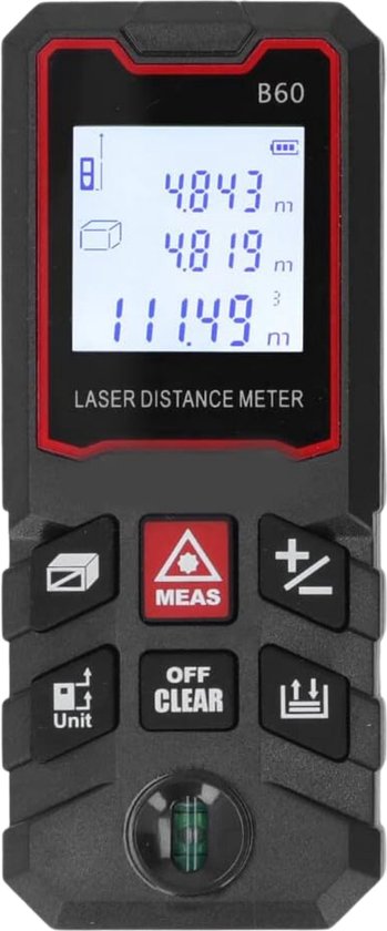 Professionele Laser Afstandsmeter - 50 Meter Bereik | Bouwlaser met ...