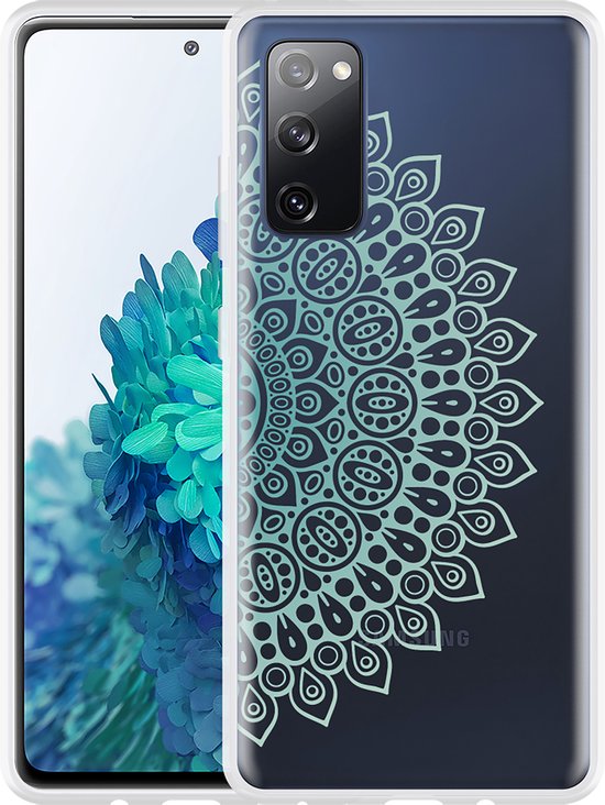 Cazy Hoesje geschikt voor Samsung Galaxy S20 FE - Turqoise Mandala | bol