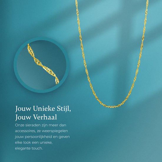 Miore Pure Collier Ketting Dames - 14 Karaat Goud - Met Diamanten ...