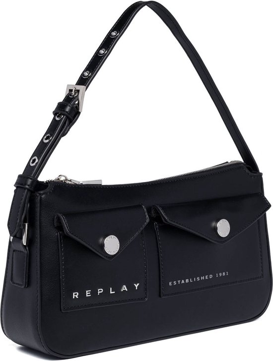 REPLAY Schoudertas Shoulder Bag Black Zwart | bol