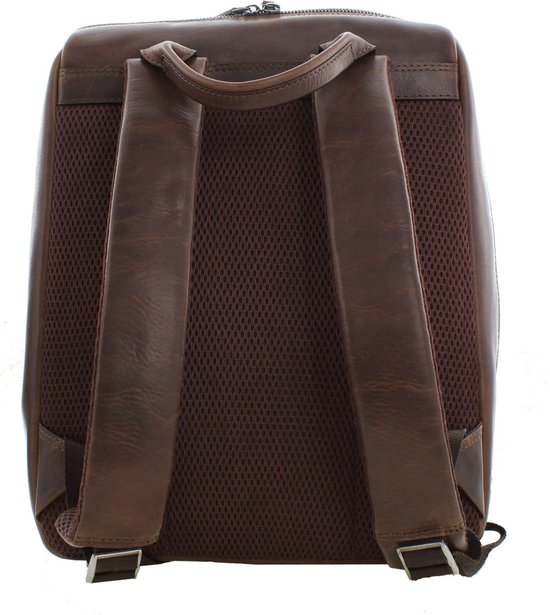 Braun Büffel Leren Laptop rugzak Rugzak met laptopvak Parma Backpack ...
