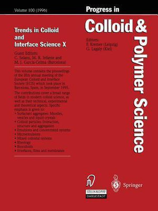 Trends in Colloid and Interface Science X | 9783662160640 | Boeken | bol.com