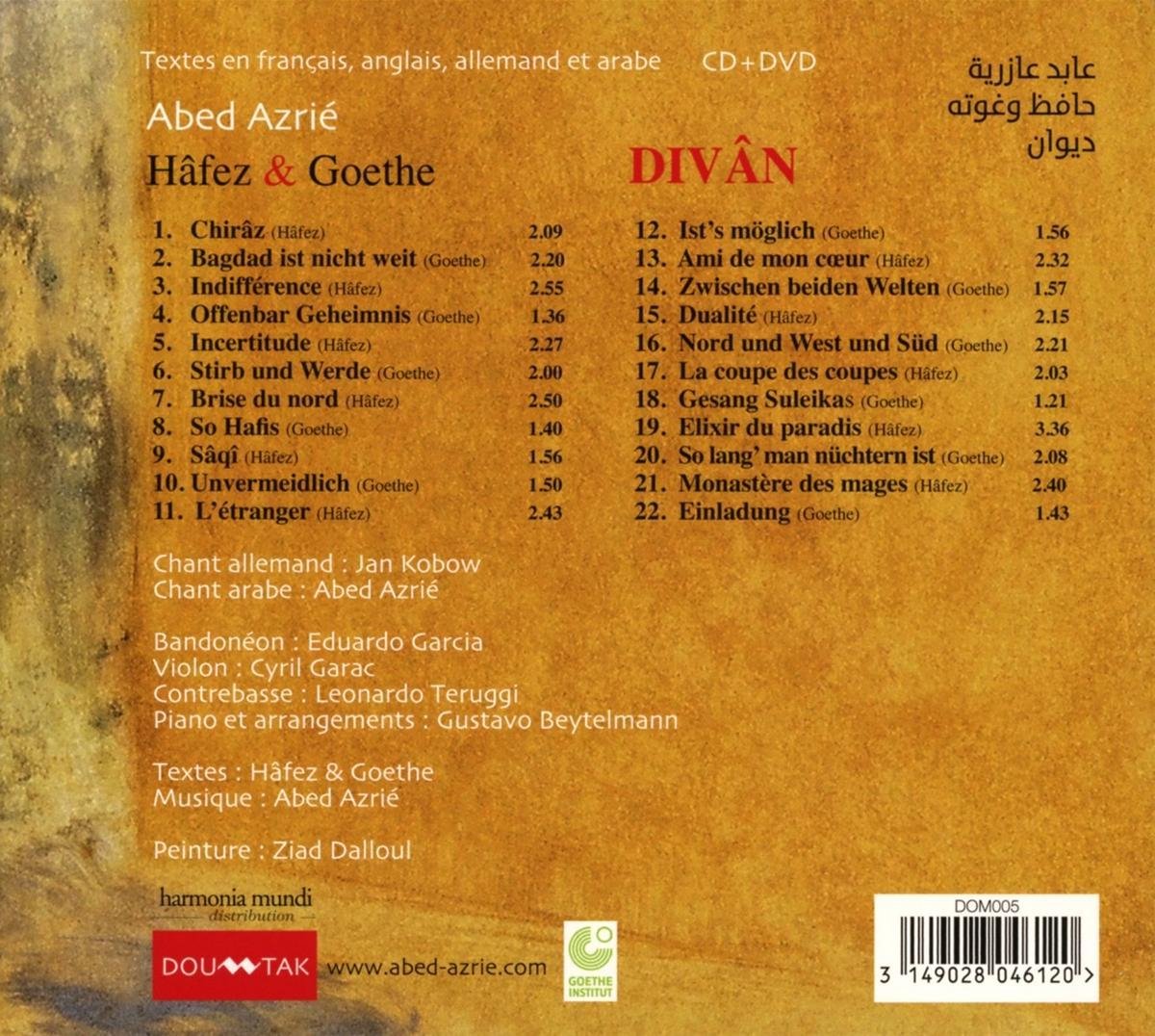 Hafez & Goethe: Divan, Abed Azrié | Muziek | bol.com