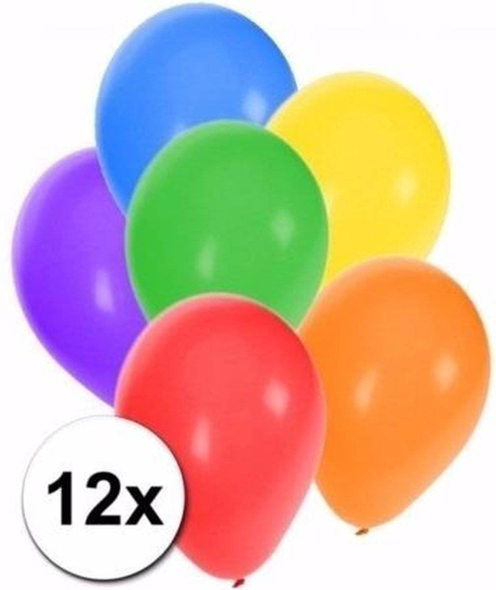 Gekleurde ballonnen 12 stuks | bol.com