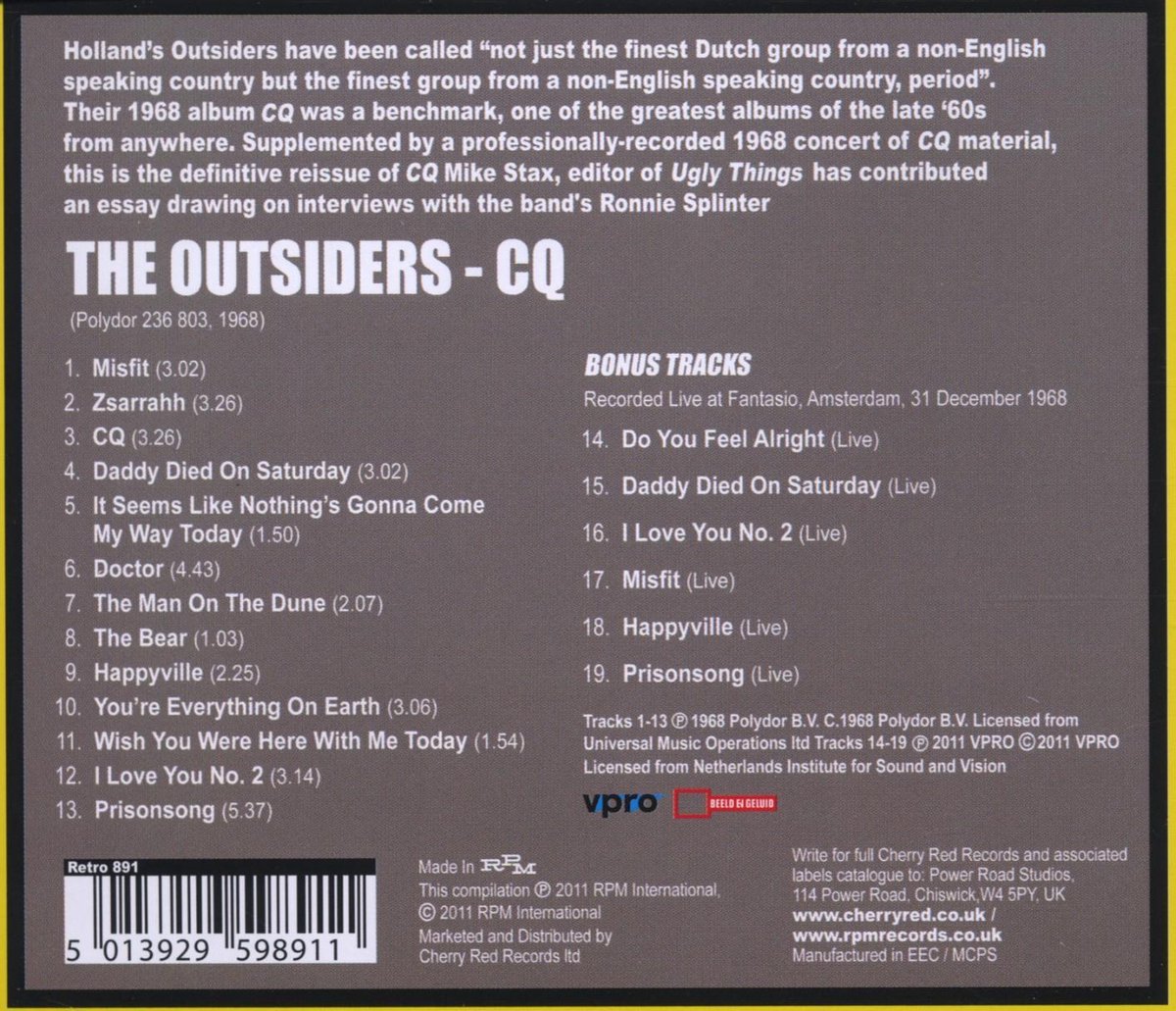 Cq, Outsiders | CD (album) | Muziek | bol.com