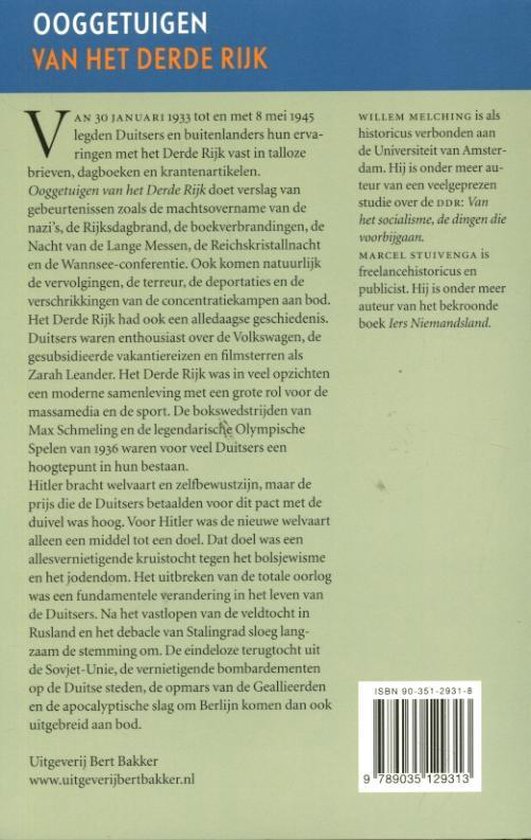 Ooggetuigen van het Derde Rijk, Marcel Stuivenga | 9789035129313 ...