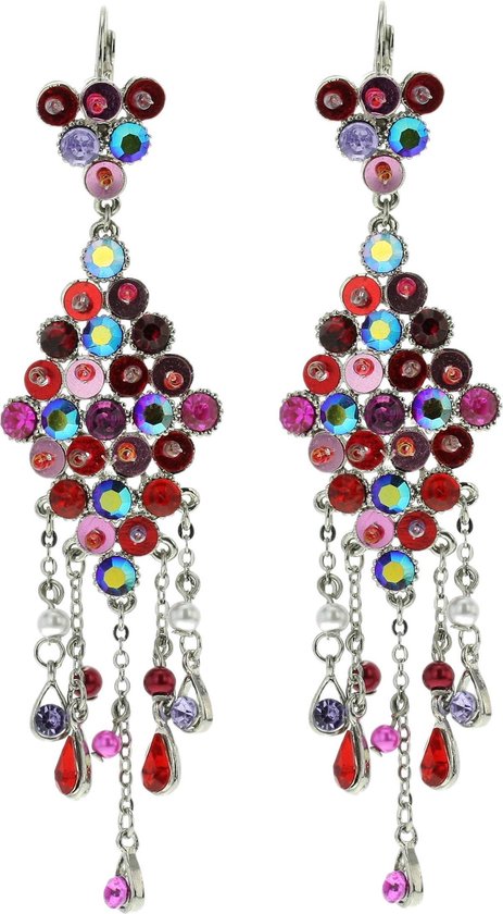 Rode oorbellen met stenen | bol.com