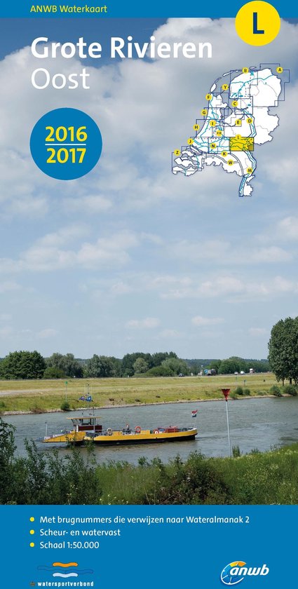 ANWB waterkaart L - Grote rivieren Oost 2016-2017 | 9789018038915 ...
