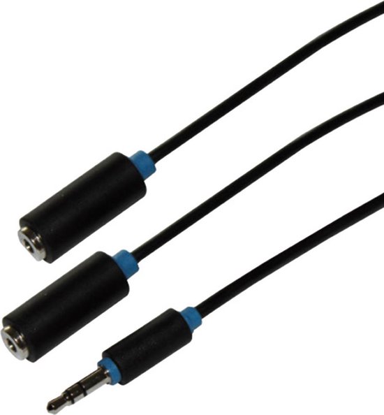 Scanpart audio jack splitter 3.5 mm 20 cm - Geschikt voor twee audio ...