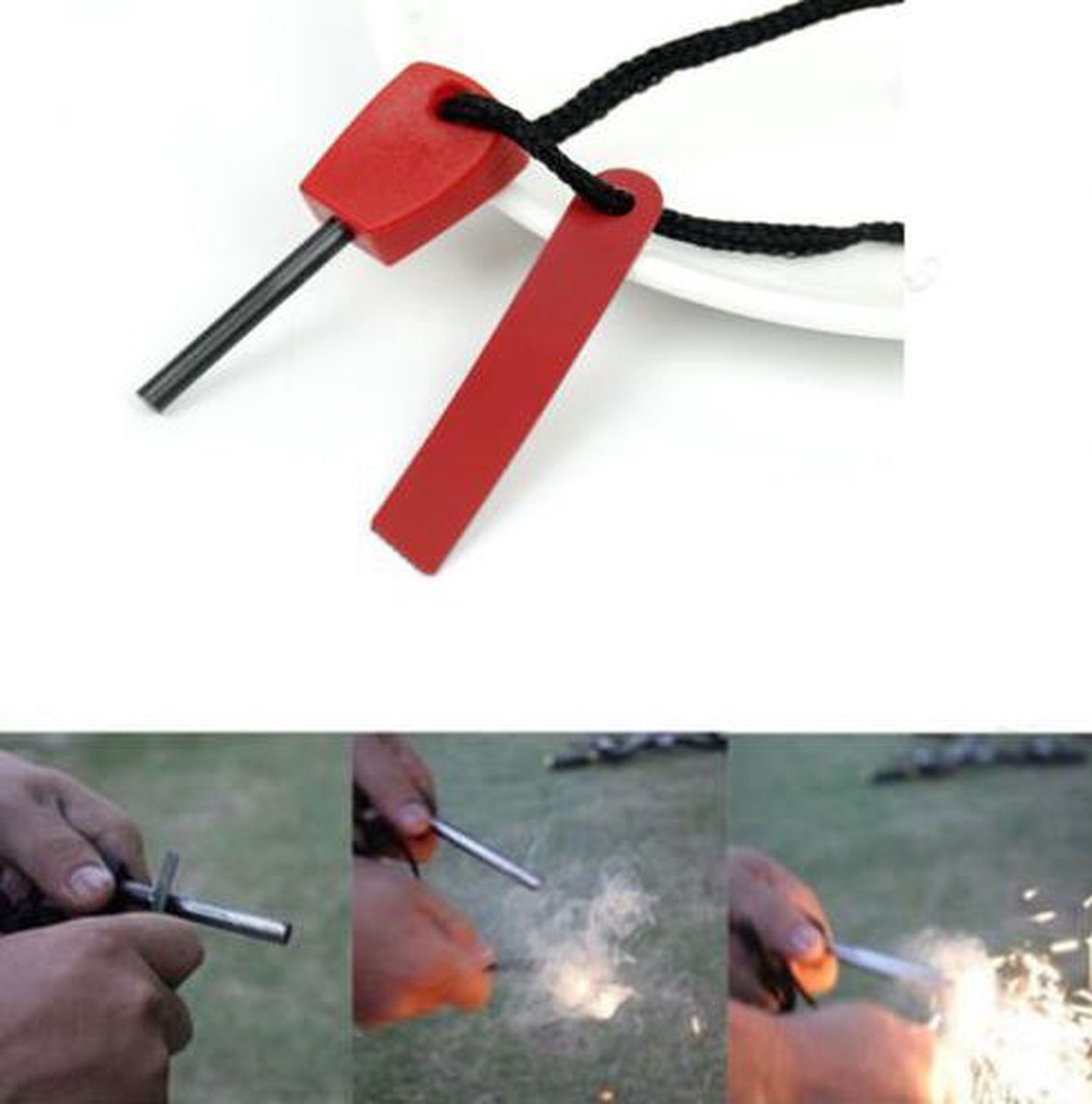 Magnesium Stick - Vuurstarter - Firestarter - Survival Gear - Rood | bol