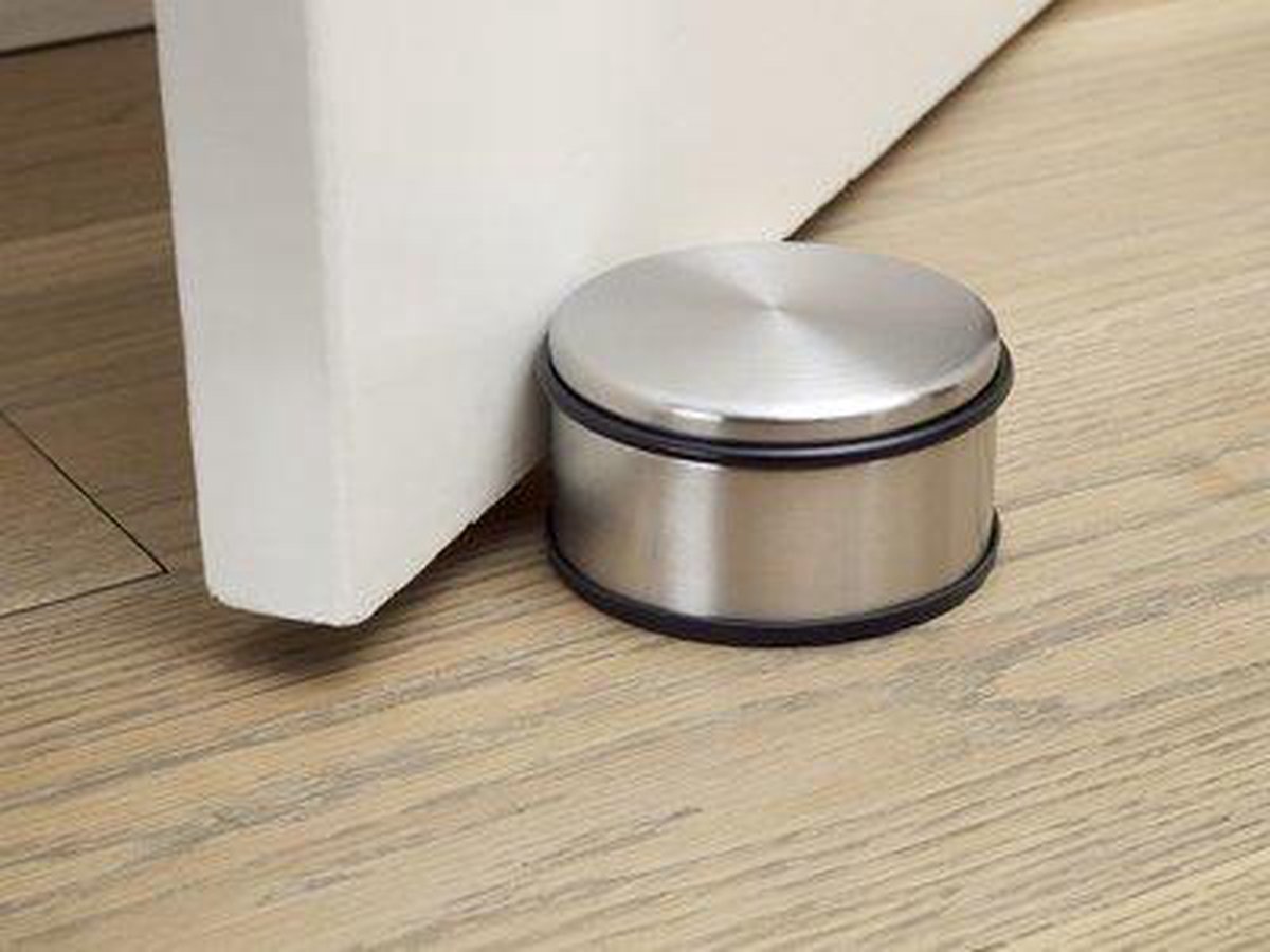 RVS Deurstop - Deurstopper 11x11x6 cm | bol