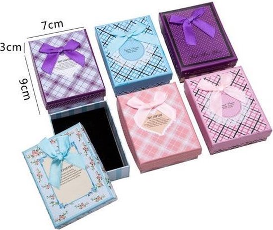 12 stuks Verpakkings doosjes ketting - Ruiten vorm - 9x7x3 cm | bol