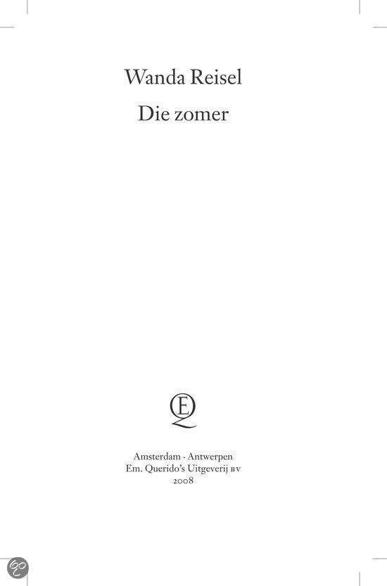 Die Zomer - Wanda Reisel - coming of age boek over seksuele verwarring ...