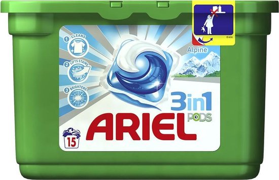 Ariel 3 in 1 Pods Regular Wasmiddel - Alpine 15 Wasbeurten | bol.com