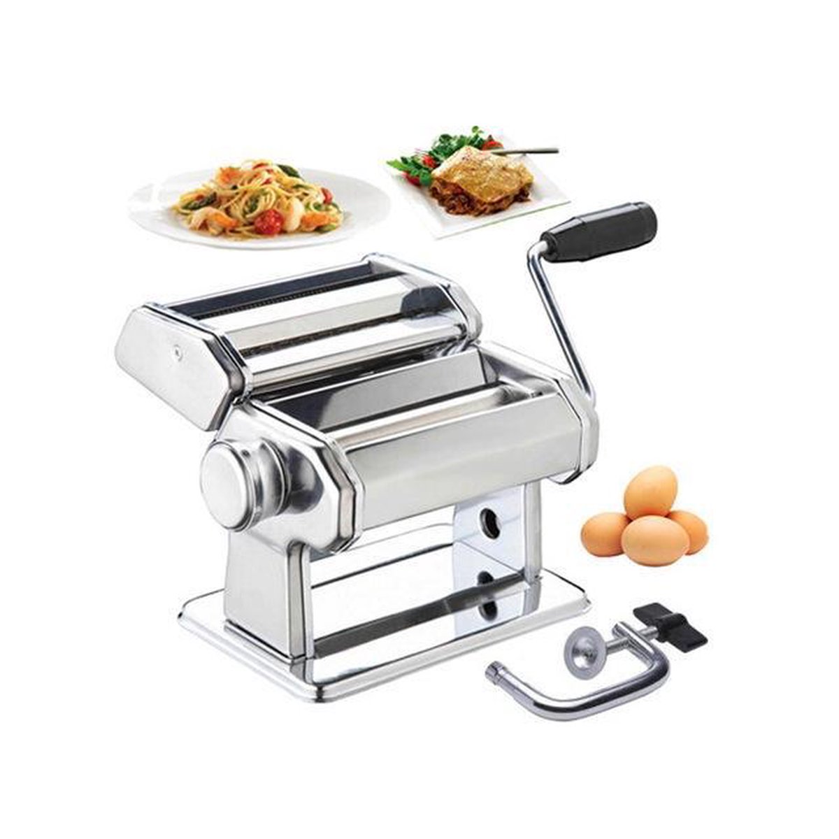 RVS Pastamachine - Spaghetti Maker Snijder Pastamachine - Noodle ...