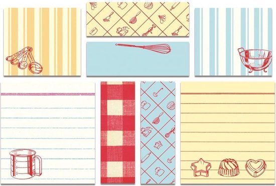 Stikcy Notes Kitchen Cavallini & Co Set met 480 memoblaadjes voor in de ...