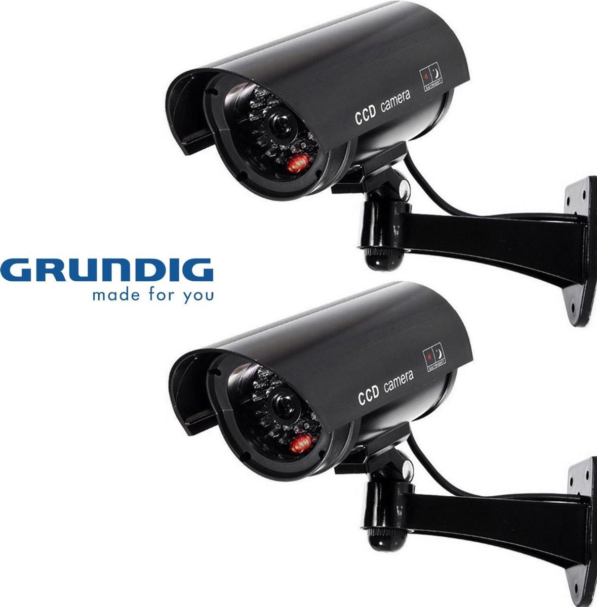 2 x Grundig Beveiligingscamera Dummy Met LED Zwart | bol.com