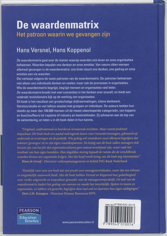 Waardenmatrix | 9789043010016 | Hans Versnel | Boeken | bol
