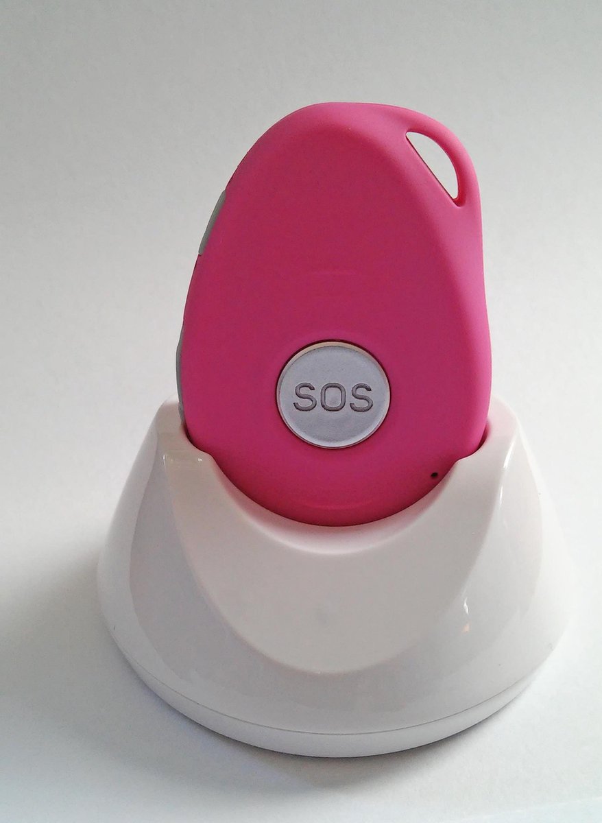 Wuzzi Alert Pebbles roze - Persoonlijk alarm voor binnen en buiten ...