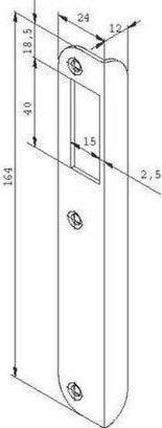 Nemef Hoeksluitplaat Loop Groot - Din Rechts | bol