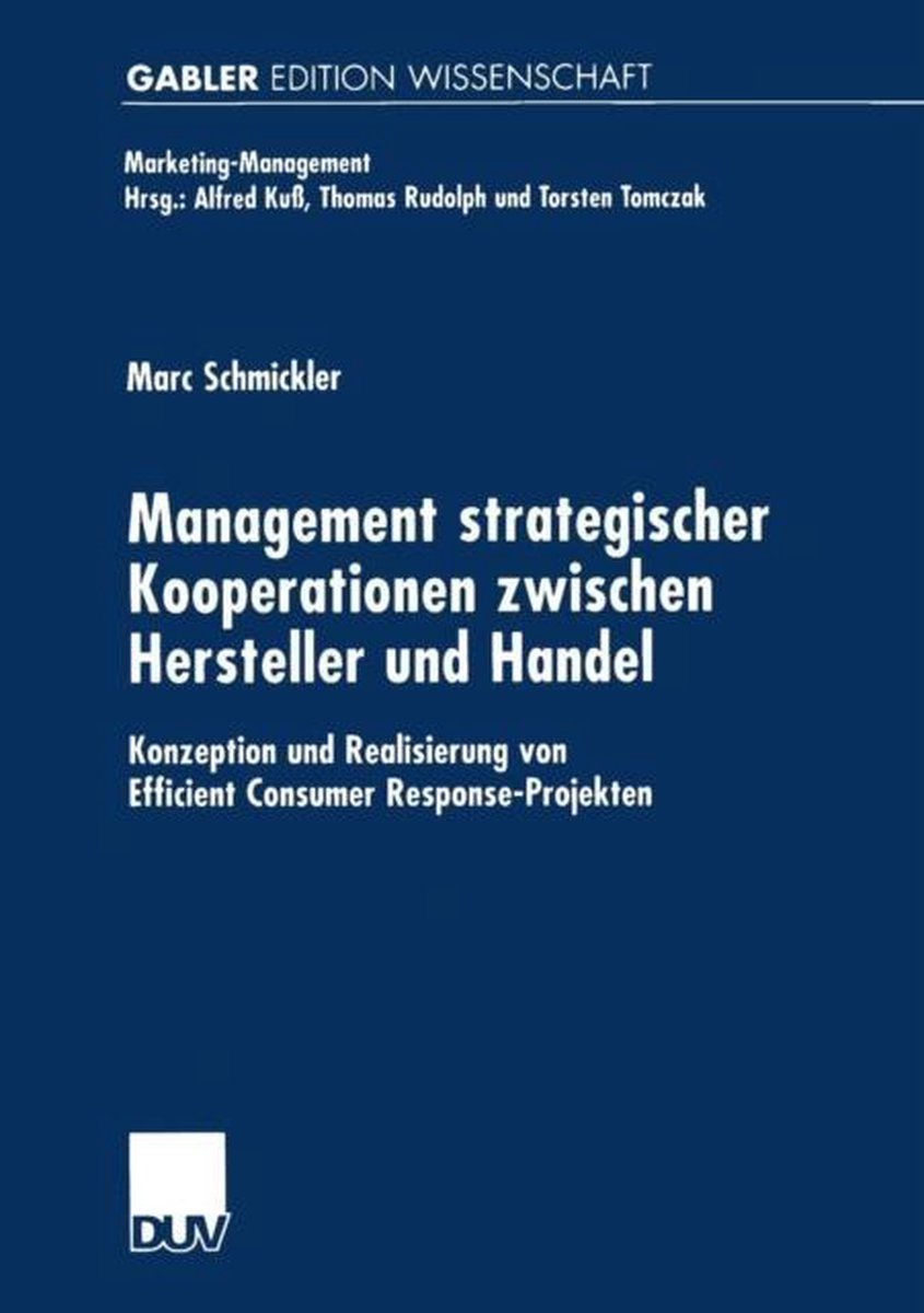 Marketing-Management- Management strategischer Kooperationen zwischen ...