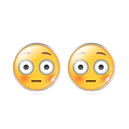 Emoji oorbellen blozend gezicht | bol