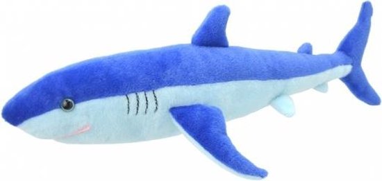Pluche blauwe haai knuffel 40 cm - knuffeldier / knuffels | bol.com