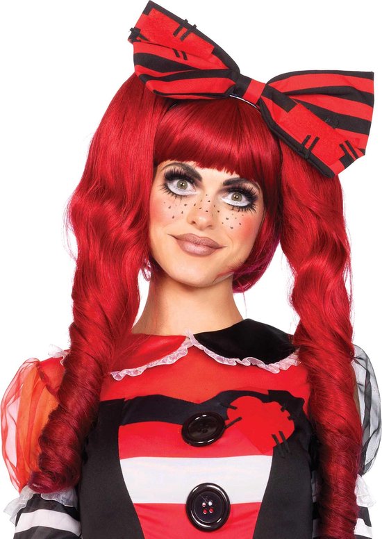 "Rode pruik met staarten - Verkleedpruik - One size" | bol