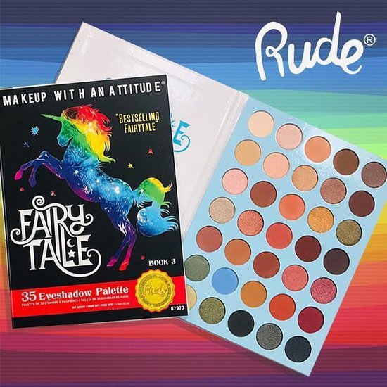 Rude Cosmetics Fairy Tale Eyeshadow Palette - 35 tinten - Mat & Shimmer ...