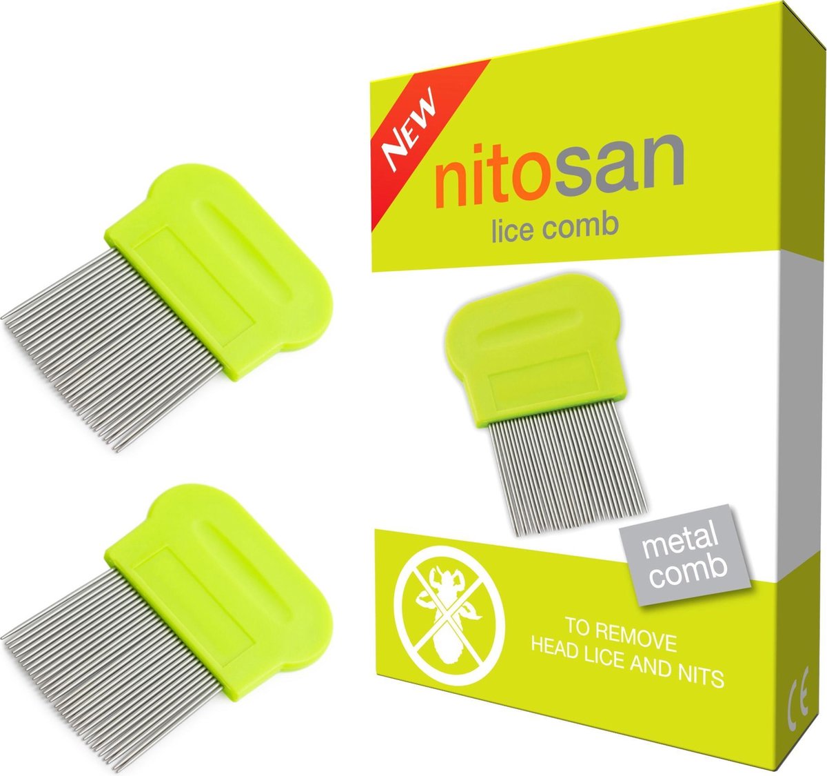 BESTE NETENKAM – 2 STUKS - NITOSAN - kam tegen HOOFDLUIS – CONTROLEREN ...