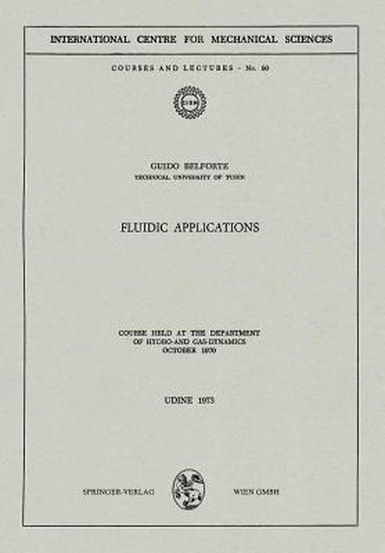 Fluidic Applications | 9783211812204 | Guido Belforte | Boeken | bol.com
