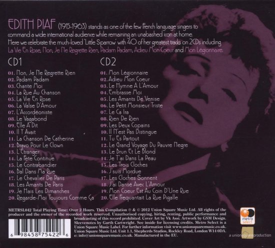 Edith Piaf - The Little Sparrow, Edith Piaf | Muziek | bol