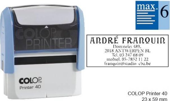 Tekststempel Colop Printer 40+Bon 6 regels | bol