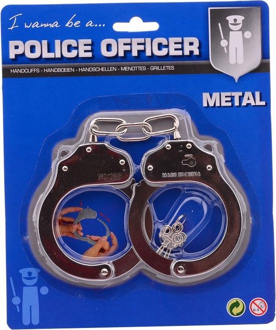 Johntoy Metalen Handboeien 27 Cm Zilver | bol