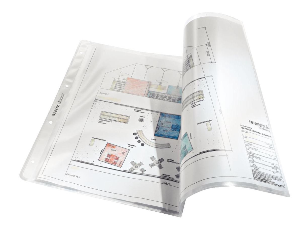 Leitz Premium Showtas A3 landscape - A3 - 0,13 mm - 4-gaats - 50 stuks ...