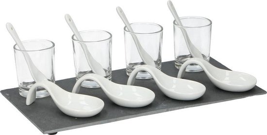 Amuse set 13-delig met serveerblad en amuselepels - Serveerbladen ...
