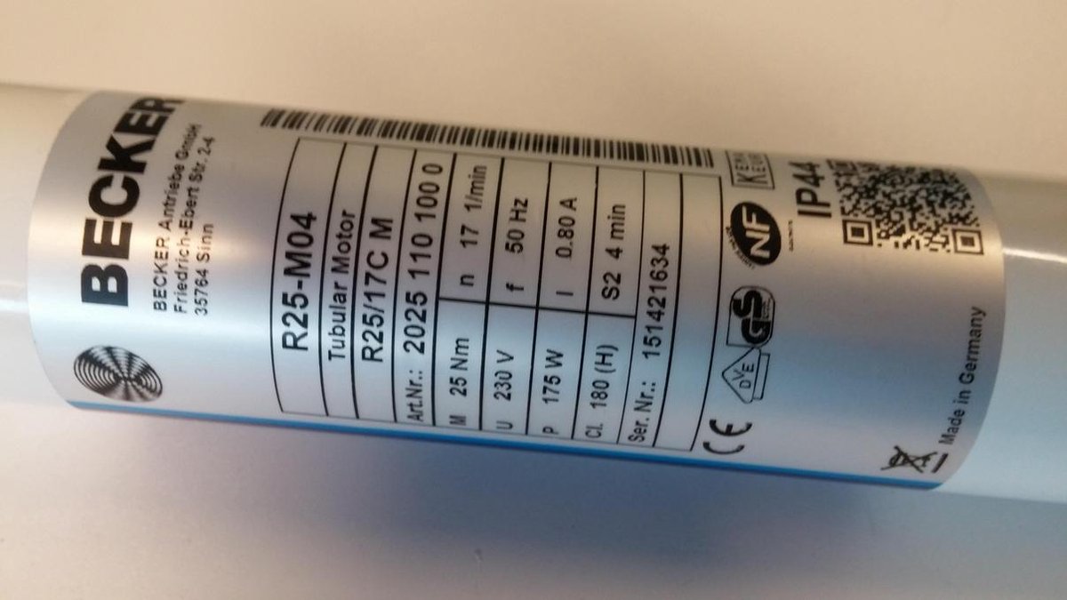 BECKER MOTOR ROLLUIK R25/17 C-M | bol