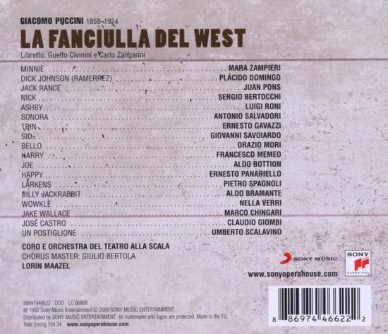 La Fanciulla Del West, GIACOMO PUCCINI | CD (album) | Muziek | bol