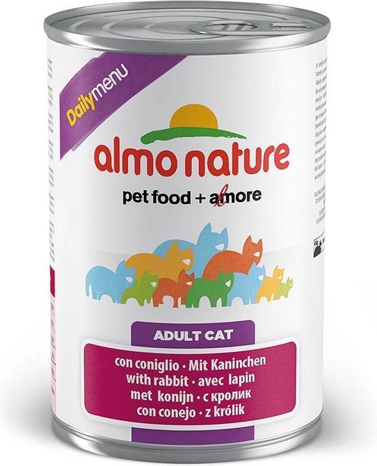 Almo Nature Daily Menu Konijn - Kat - Aanvullend natvoer - 12 x 400 gr ...