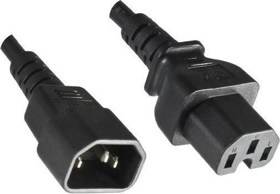 EFB Elektronik apparaatsnoer C14 stekker Mannelijk naar C15 stekker ...