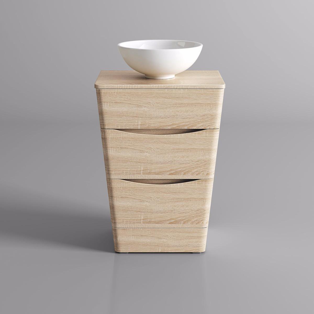 Austin II Staande Kast Eiken Fineer + Opzet Wastafel - 60.5 cm | bol.com