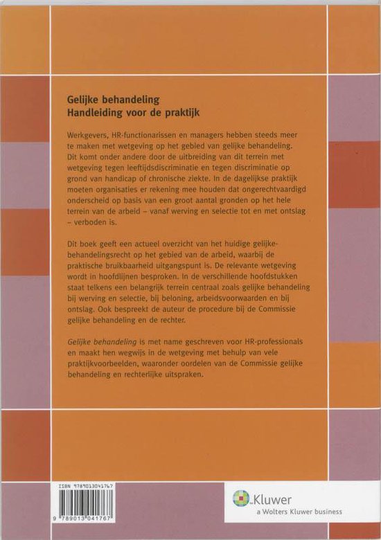 Gelijke behandeling | 9789013041767 | L. Lousberg | Boeken | bol