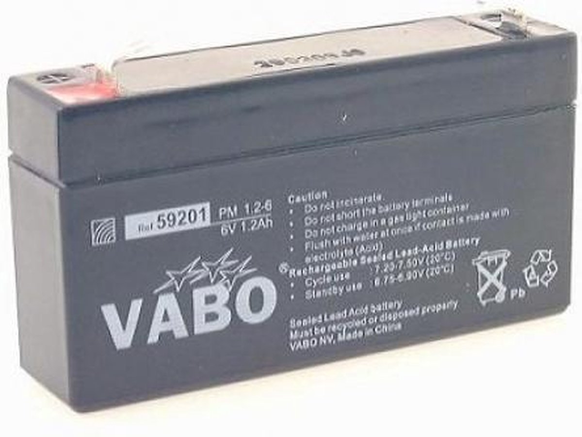 Vabo Loodaccu 6V 1.2Ah 1200mAh SLA AGM VRLA | bol.com
