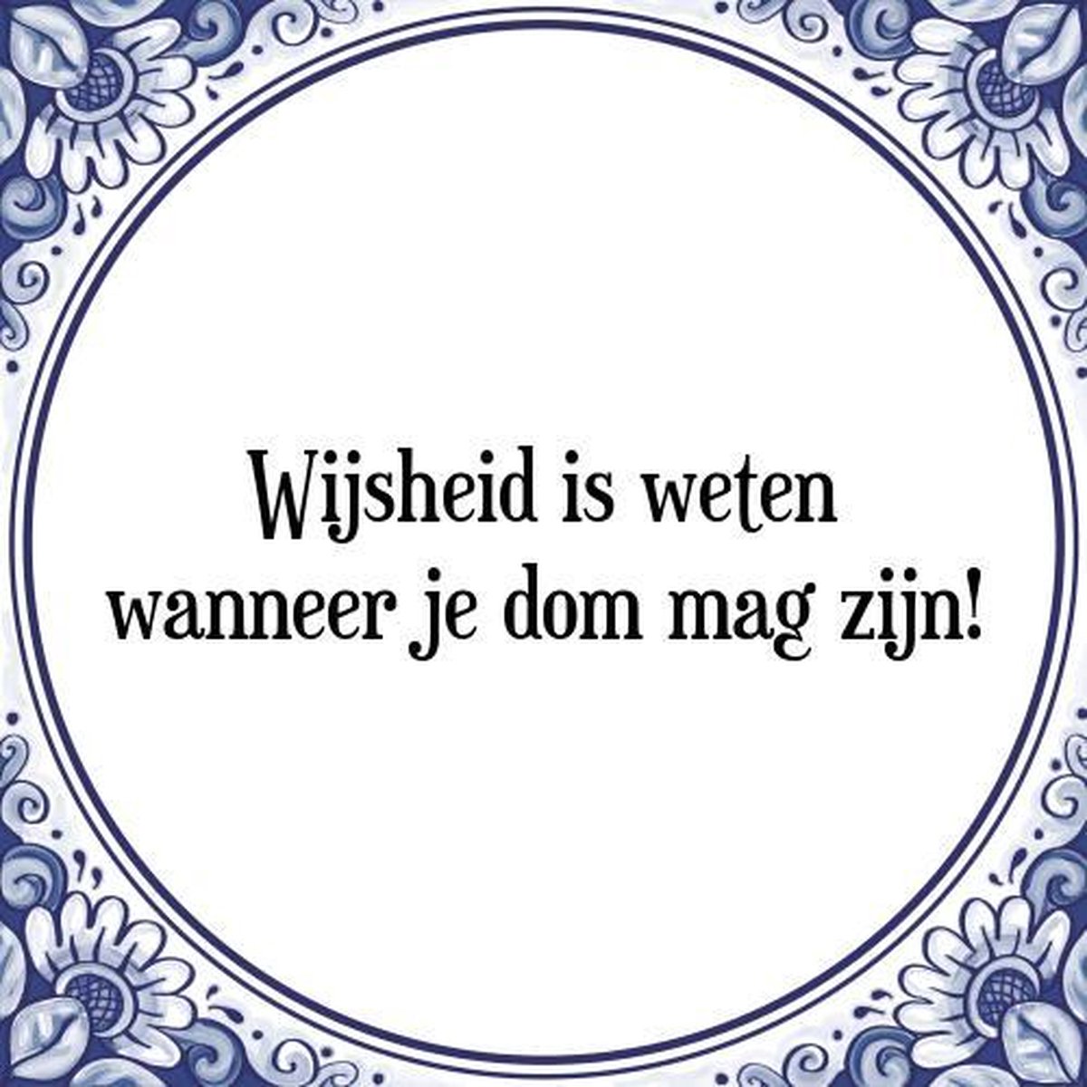 bol.com | Tegeltje met Spreuk (Tegeltjeswijsheid): Wijsheid is weten ...
