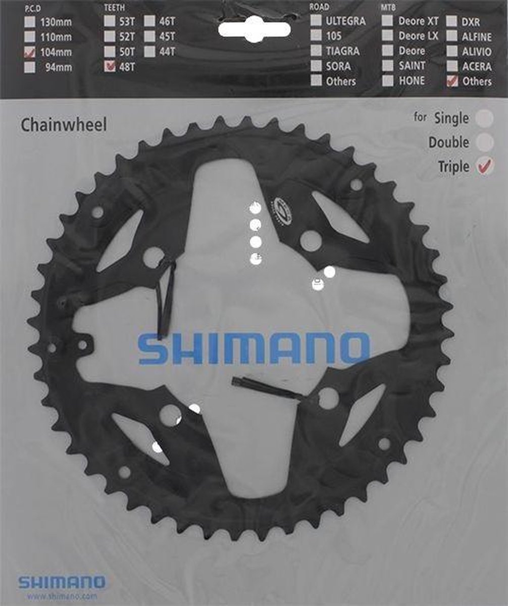 Shimano Kettingblad Acera Fc-m391 48t 104 Mm Kettingrand | bol