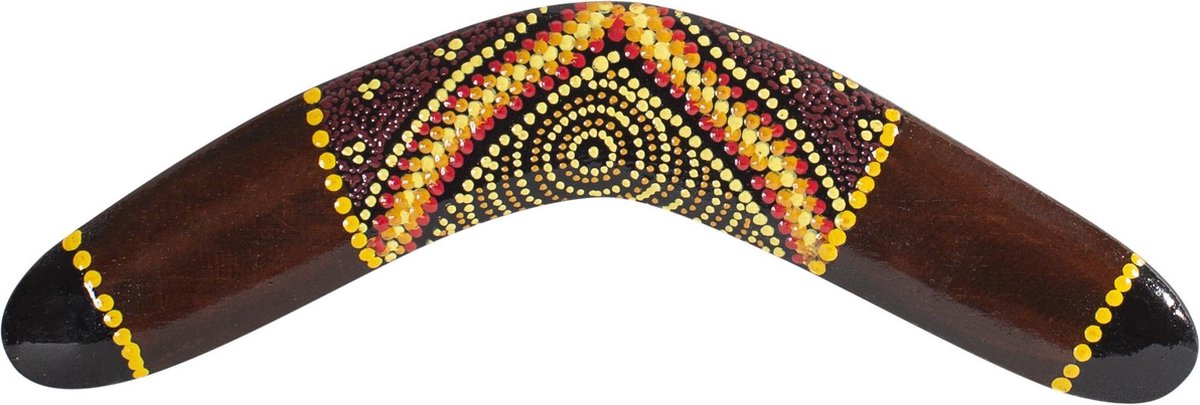 Australian Treasures houten boemerang 30cm - bruin - boomerang voor ...