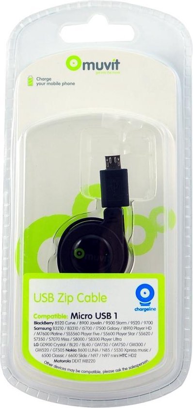 Muvit usb retractable charge cable micro usb | bol.com Muvit usb retractable charge cable micro usb | bol.com