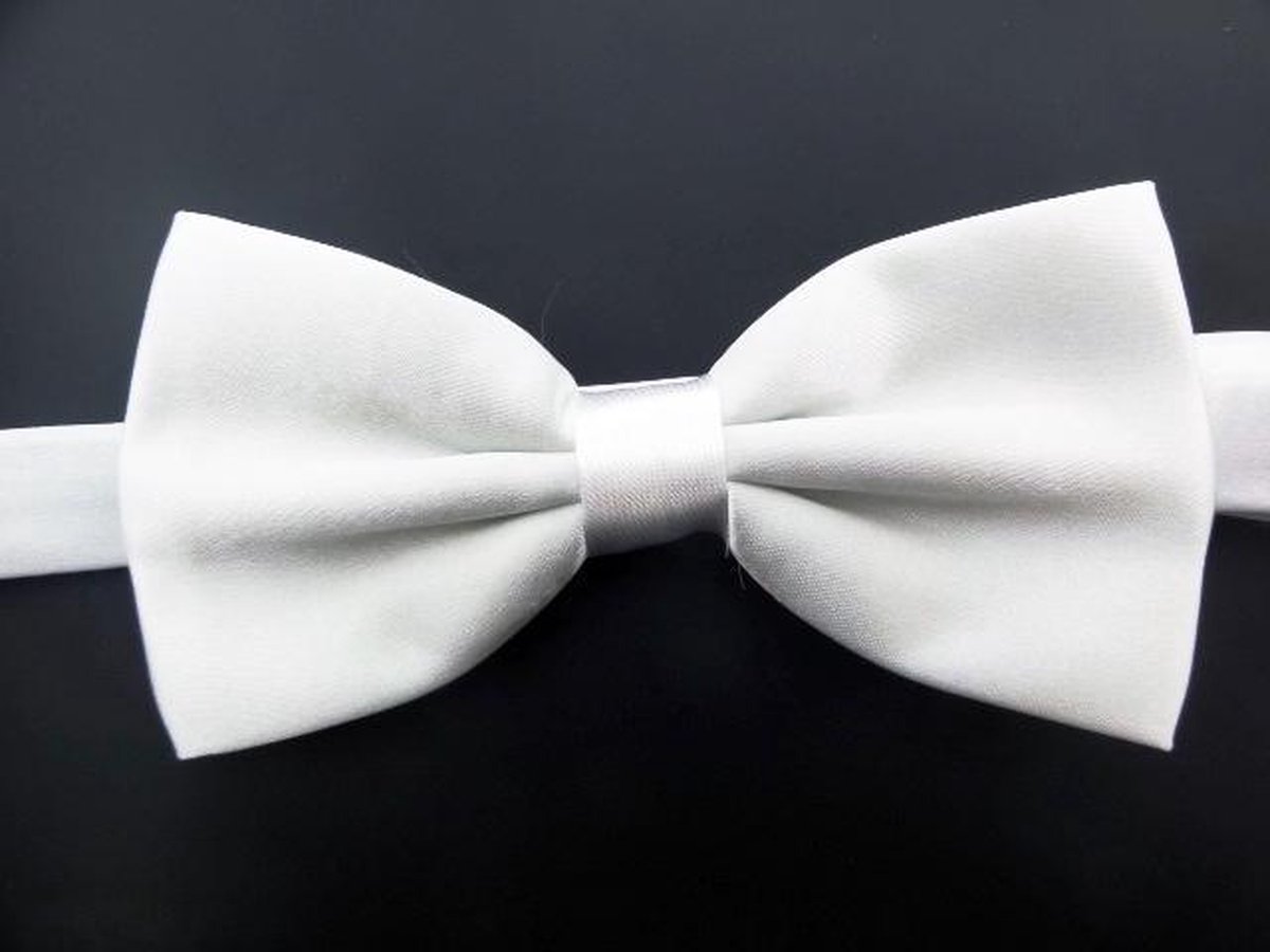 Zijden Vlinderdas Strik Wit | bol.com