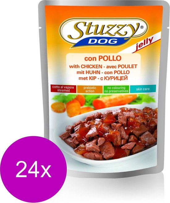 24x Stuzzy Hondenvoer Kip in Gelei 100 gr | bol